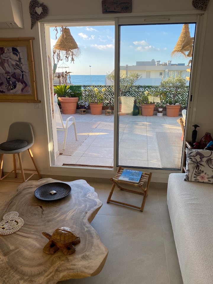 Terrasse 50m Plein Sud Face Mer - Cagnes-sur-Mer
