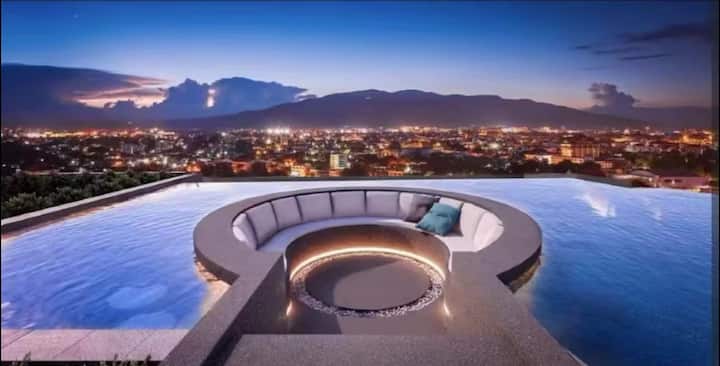 The Astra Sky River免费豪华泳池健身房水电费全部免费 - Thailand