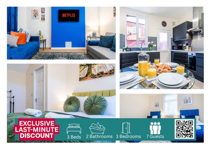 Delightful 3-bed Bolton Home | Horwich | Guests 5! - Bolton