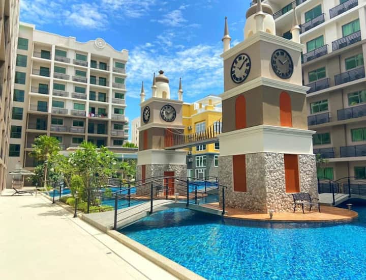 芭提雅网红公寓阿卡迪亚高速网络步行街海滩中天海滩双条车5分钟直达711便利店网红日落悬崖餐厅h123 - Pattaya City