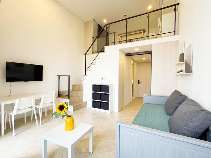 Landmark@mrta公寓43sqmduplex沙发床+onebedroom+浴缸+wifi - Thailand