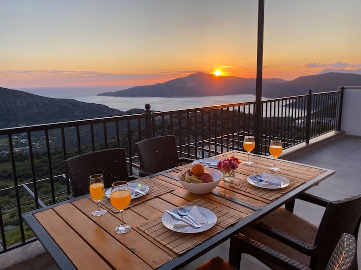 Kaş /Kalkan Deniz Manzaralı Jakuzili Daire - Kalkan