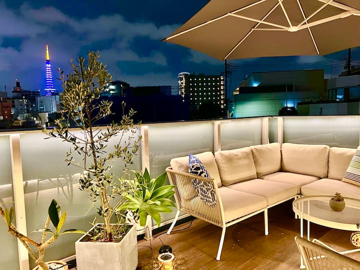 六本木麻布スカイテラス|麻布十番駅3分|大人4名|東京タワービュー|チェックイン時間相談 - Roppongi