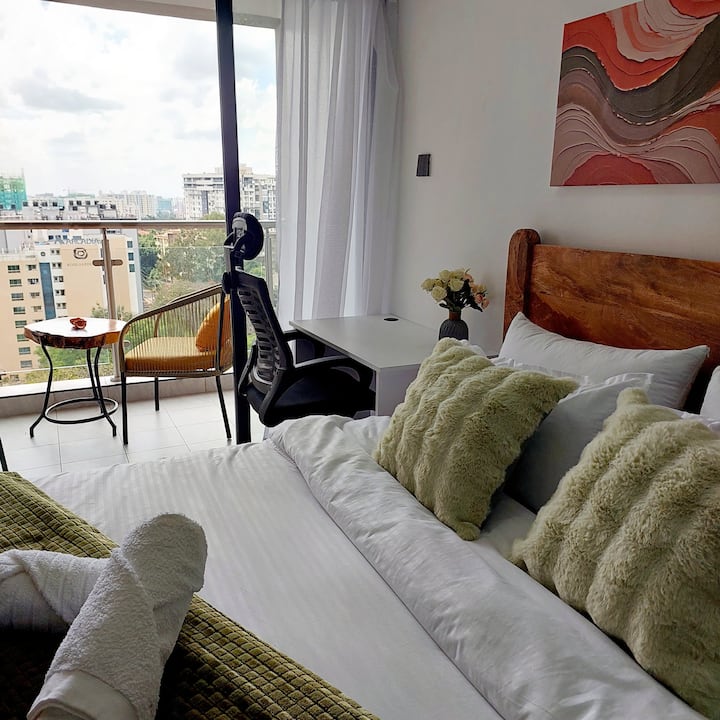Stylish Cozy 1 Br Kileleshwa|gym|balcony|city View - Kenia