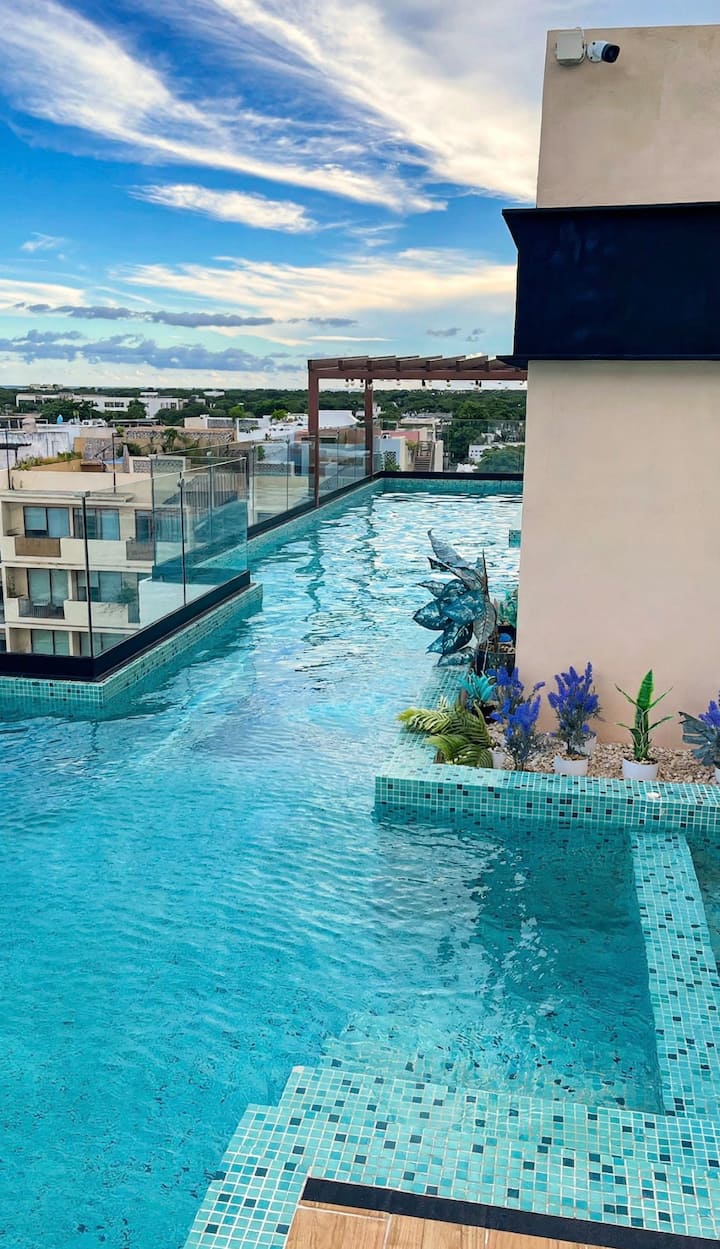 Centro | Rooftop Pool | 8 Min Quinta, Ado, Ferry - Playa del Carmen