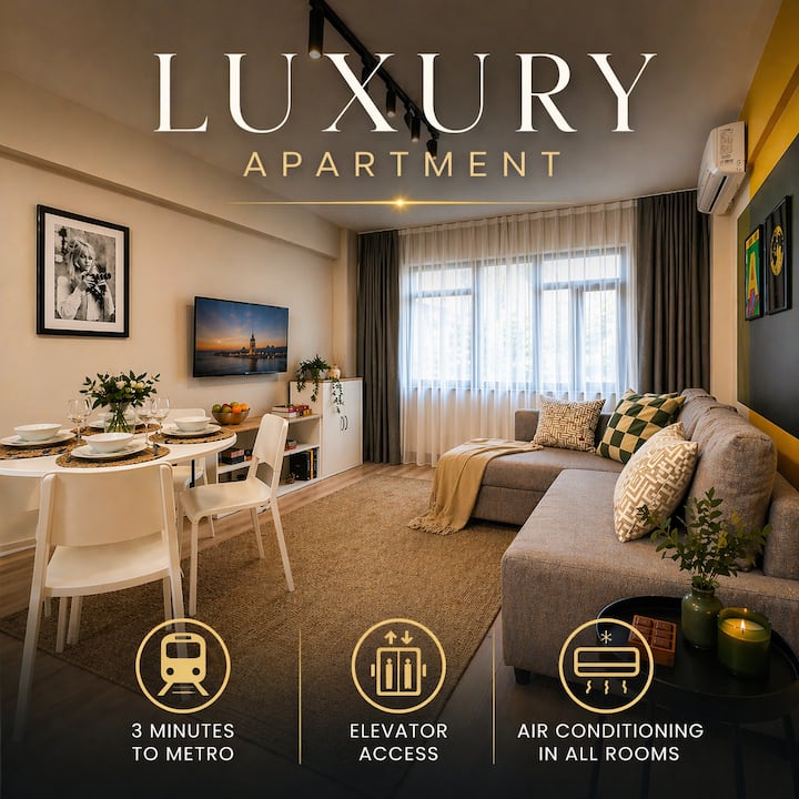 City Center | 3-min To Metro | 2br With Ac - Şişli