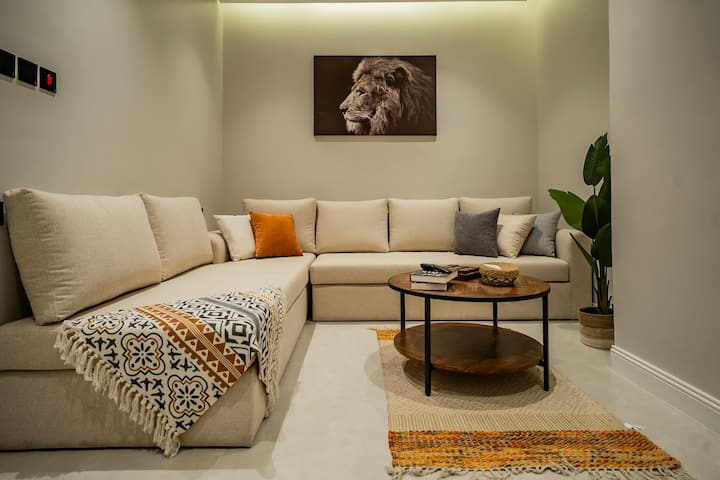 7|jad'i غرفتي نوم وصالة، حديثة، فسيحة، ذاتي الدخول - Riyadh