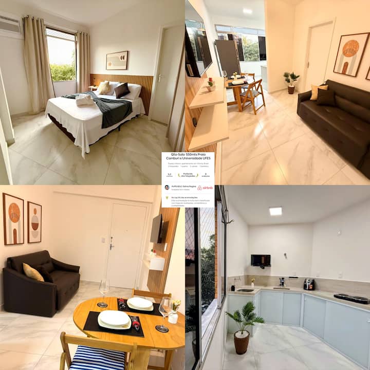 Qto-sala 550mts Praia Camburi E Universidade Ufes - Vitoria
