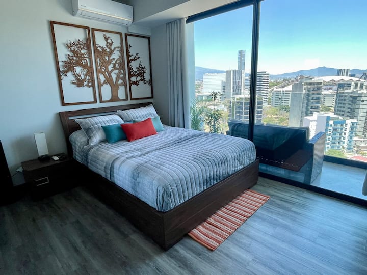 Cityscape: 20th-floor W/ Views + A/c + Parking - コスタリカ サン・ホセ