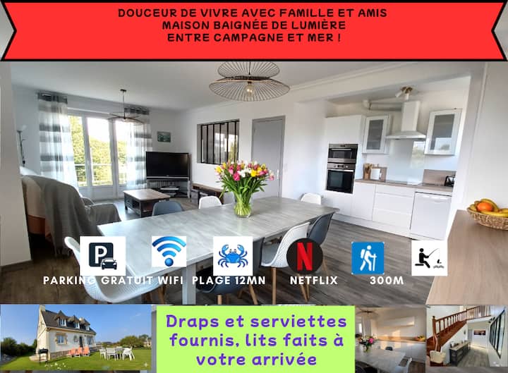 Maison Villa Familiale Terre & Mer - Bretagne