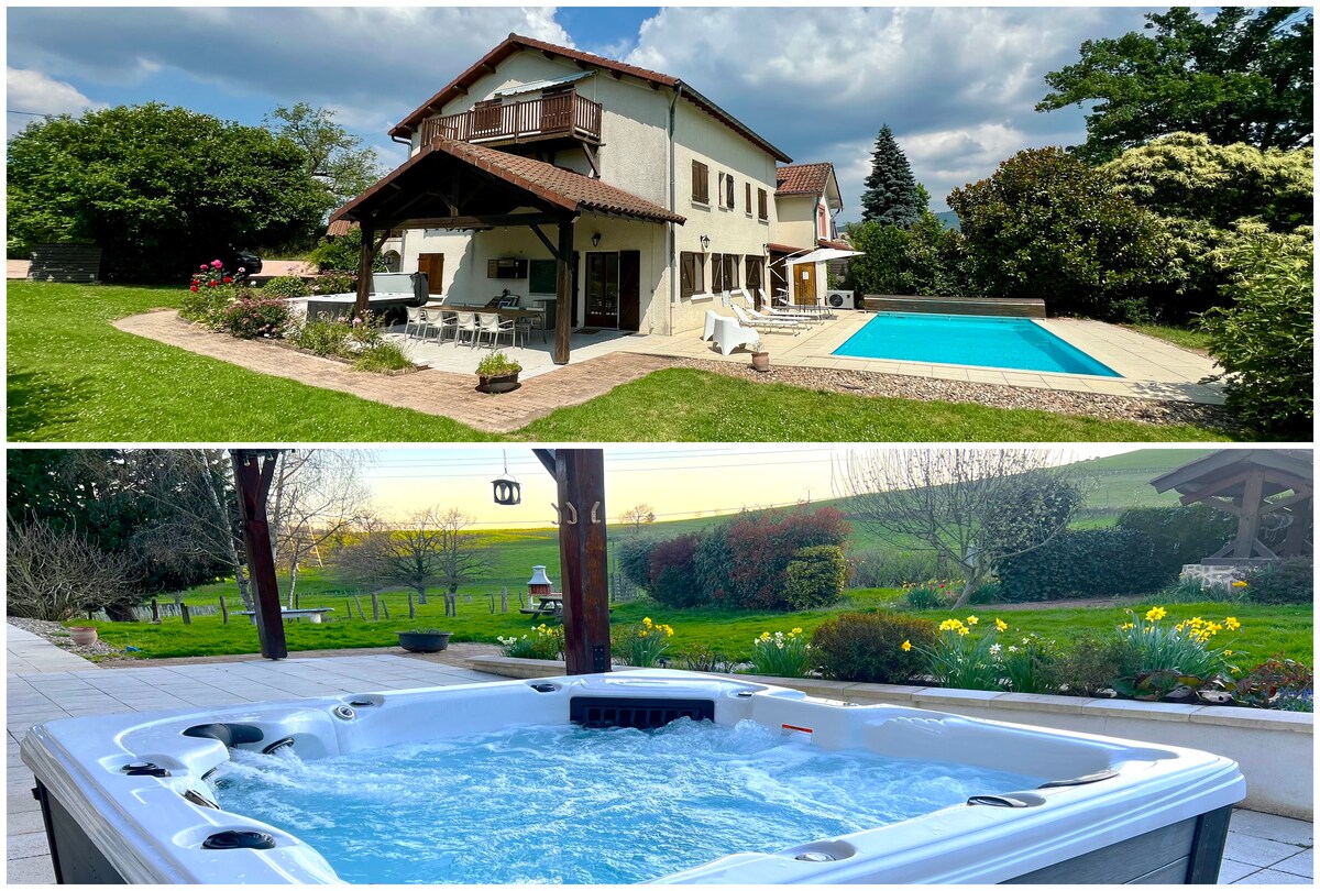 Gîte du Beaujolais Bleu 18 Pers. - Lac des Sapins - Häuser zur Miete in ...