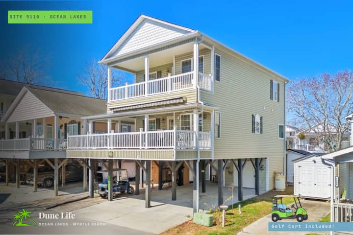 Ocean Lakes, 4 Chambres | Ascenseur + Voiturette De Golf | Capacité D'hébergement De 10 Personnes - Surfside Beach, SC