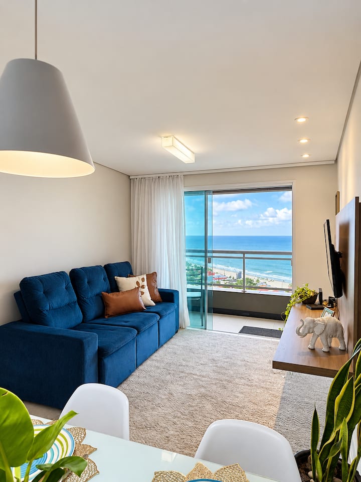 Apto Alto Padrão Vista Mar 2q  P/ Até 5p Em Natal - Natal