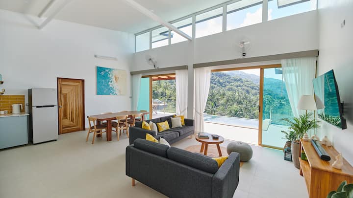 Stylish 2br Villa | Pool, Jacuzzi & Sea Views - Ko Tao