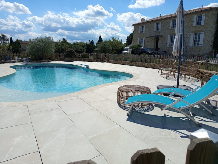 3 Gîtes 16 Pers Avec Piscine - Langon