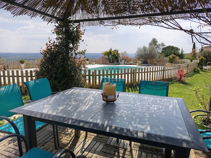 Maison & Dépendance 9 Pers Avec Piscine - Langon