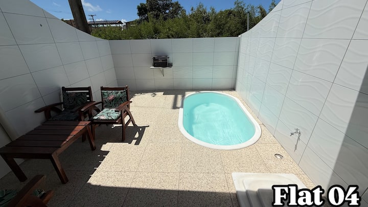 Flat Completo, Piscina Privativa - Praia dos Carneiros