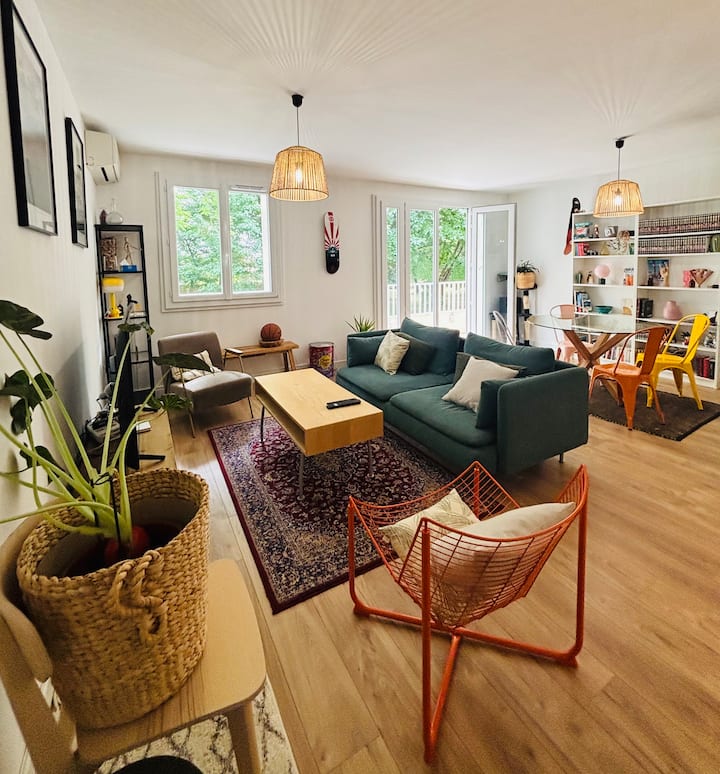 Au Point Carré - Cosy Avec Parking Gratuit Et Clim - Bordeaux