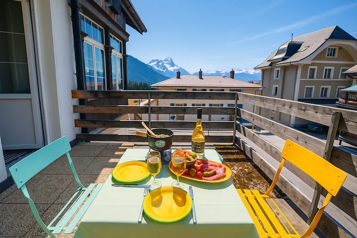 Cosy Et Calme Au Coeur De Leysin - レザン