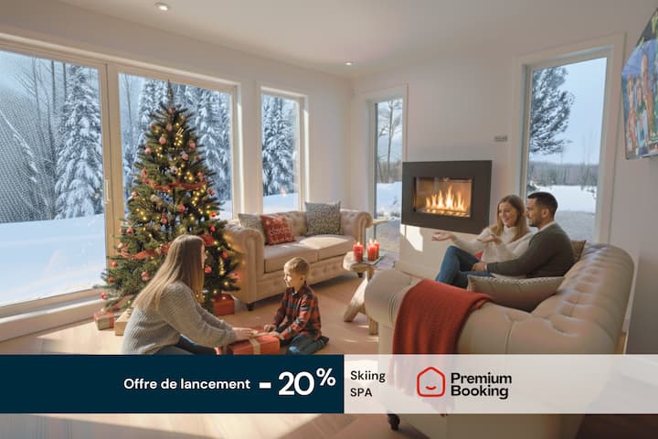 Mini Chalet ÉLios | Spa Privé | Jeux | Ski - Laurentides