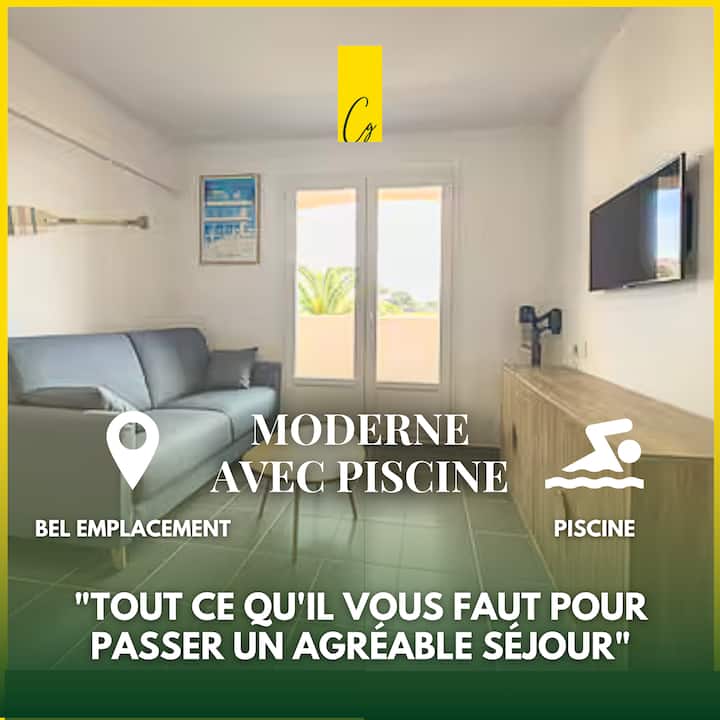 Le Cosy : T2 Cabine -Clim- Piscine - Idéal Famille - La Londe-les-Maures