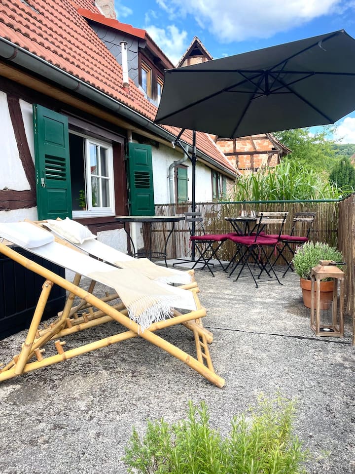 Uriges Fachwerkhäuschen Rosa - Schweigen-Rechtenbach
