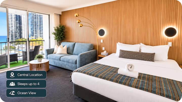 Renovated King Suite Ocean View - Surfers Paradise