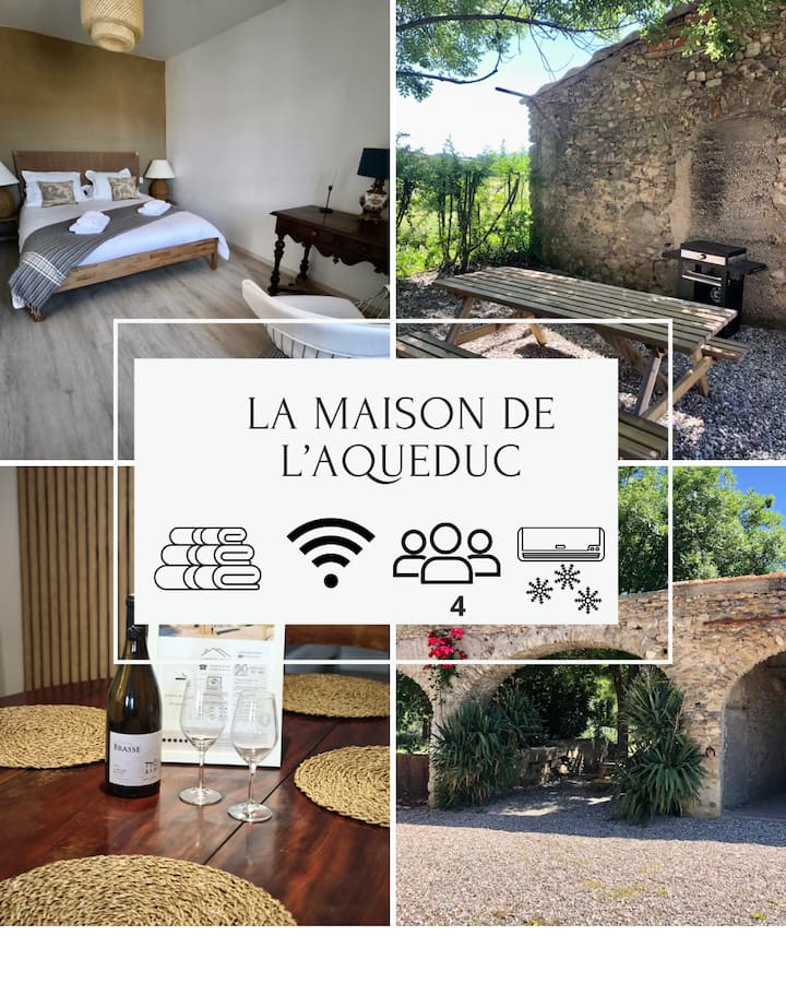La Maison De L'aqueduc – 4 Pers Au Cœur Des Vignes - Limoux