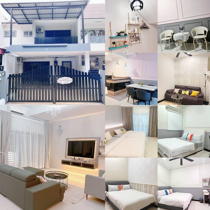 Sitiawan 2-storey 
4room5bedswifi 10pax|near Jetty - Lumut