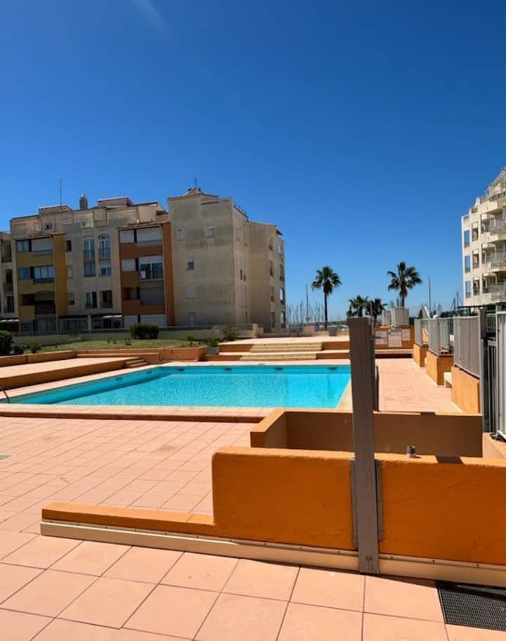 Studio Sécurisé Avec Piscine - Agde