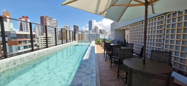 Barra Carnaval Rooftop Piscina Conforto Limpeza - Barra, Brazil
