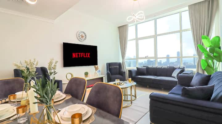 Sunset City Stay | Modern 1br With Full Amenities - Ajman