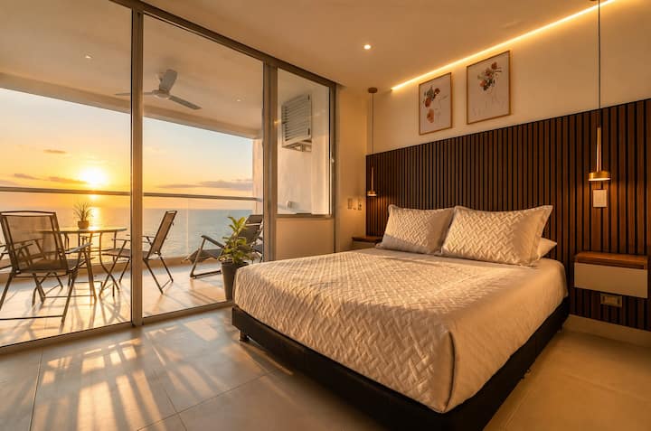 Cb911 Maravillosa Suite Frente Al Mar-atardecer - Cartagena