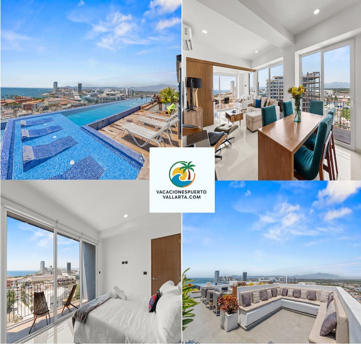 Zoho Skies 3 Bdr, 2 Bath, W/ Parking, Free Shuttle - Puerto Vallarta