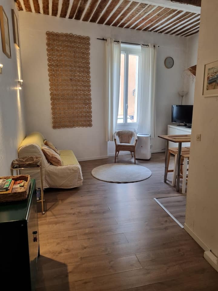 Grand Studio Avec Mezzanine Dans Le Vieil Antibes - Plage d'Antibes