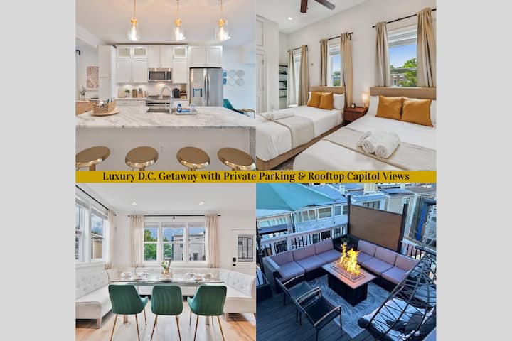 Rooftop Capitol View + Fire Pit Near Union Market - Washington, D.C.