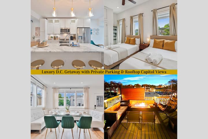 Rooftop Capitol View +Fire Pit | Near Union Market - Washington, DC