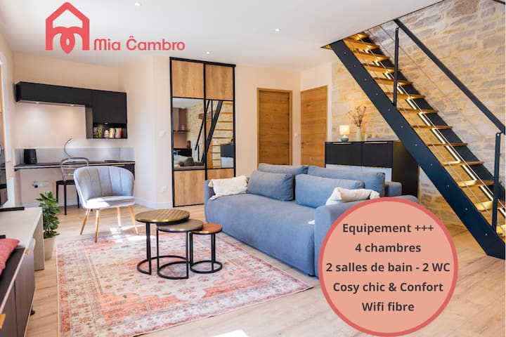 Mia Cambro Le Duplex - Spacieux, Charmant, Central - Tournus