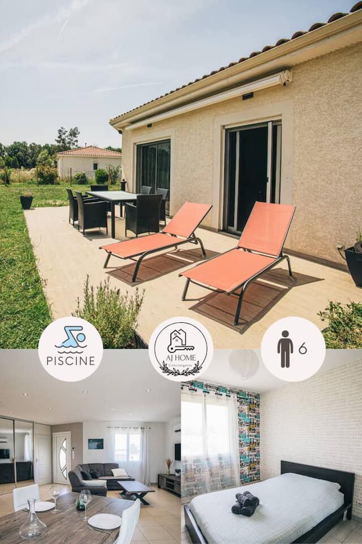 La Bressolaise | Spacieuse Maison 3 Chambres - Montauban