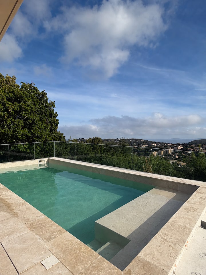 Villa Piscine Vue Mer 4 Chambres - 7 Min Plage - Hyères