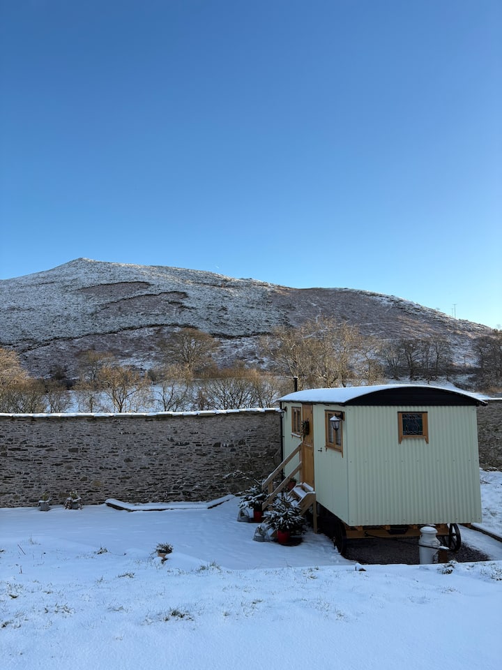 Walled Garden Shepherd’s Hut, Plas Uchaf Farm - North Wales