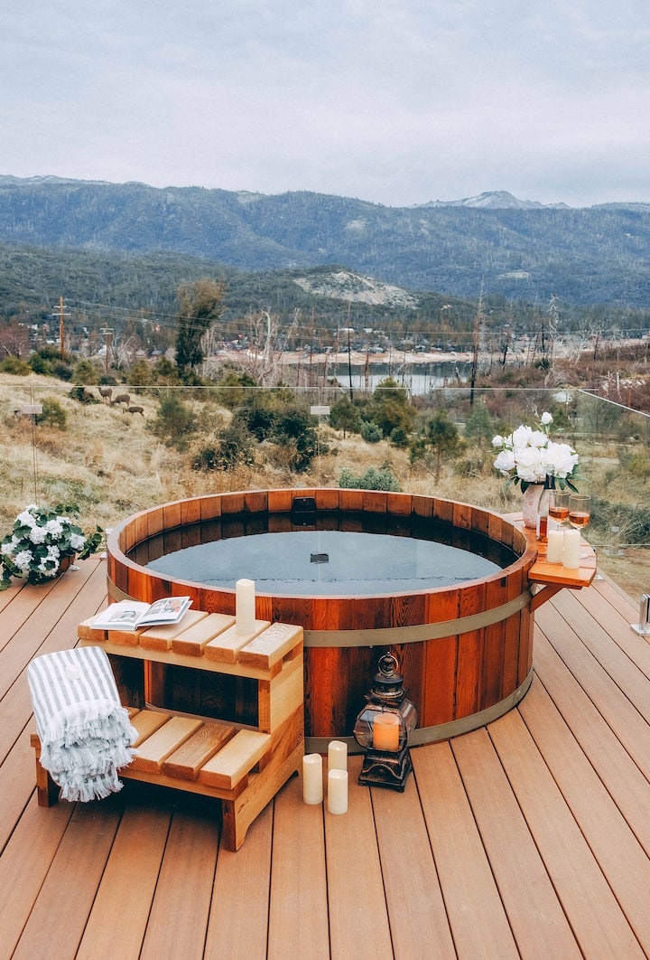 20%off-pinkcottage:lake-mtn Views,cedar Spa&sauna - Bass Lake, CA