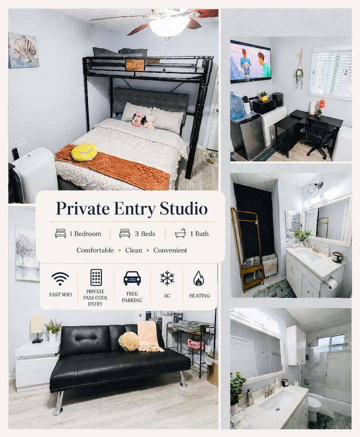 Unit B Quiet Studio Near Beach,disney & Lit Saigon - Seal Beach, CA