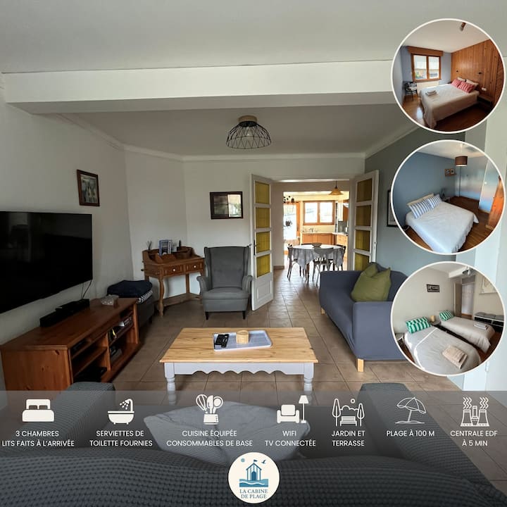 La Cabine De Plage - Maison 3 Chambres & Jardin - Gravelines