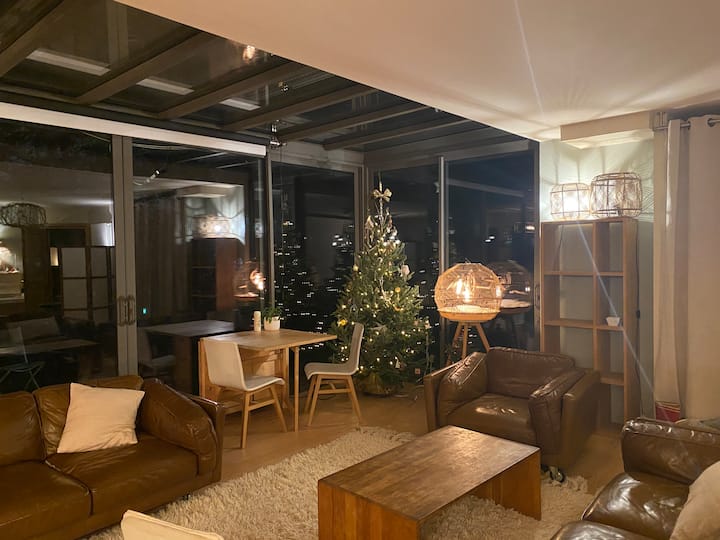 Villa Design Verre &Bois + Jardin En Plein Centre - Montpellier