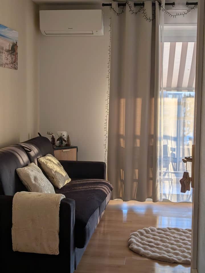 Studio Cosy Noël, Vue Mer, Aéroport Nice, Cap 3000 - Saint-Laurent-du-Var