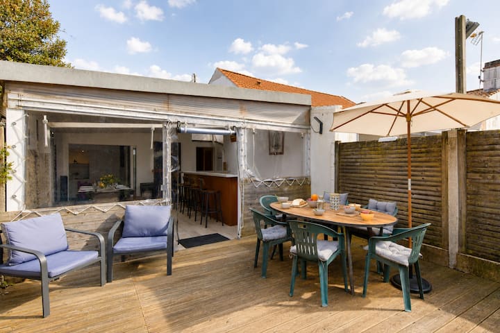 A 550m De La Plage - Maison Avec Jardin Pour 8 - Barbâtre