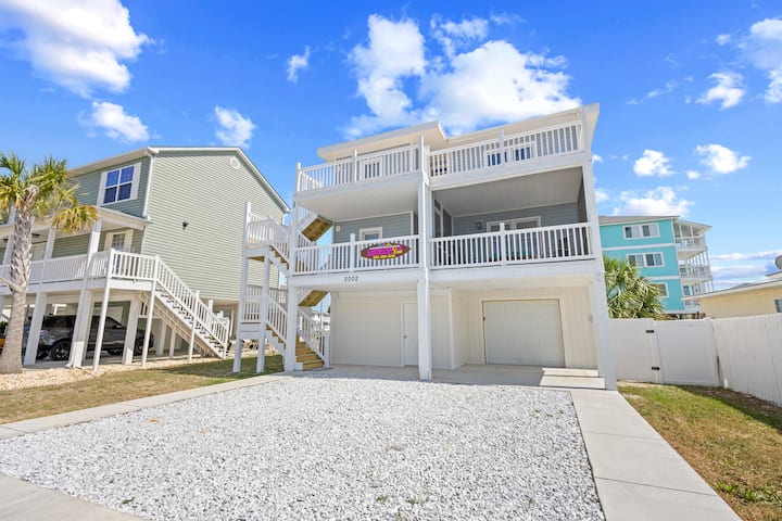 6br Home W/ Hottub & Gameroom/ 1 Block From Beach - Little River, SC