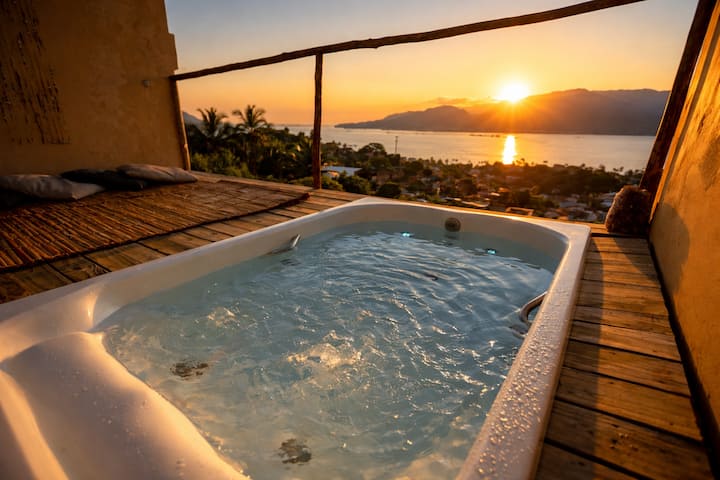 Jacuzzi Aquecida Privativa Vista Mar - Ilhabela