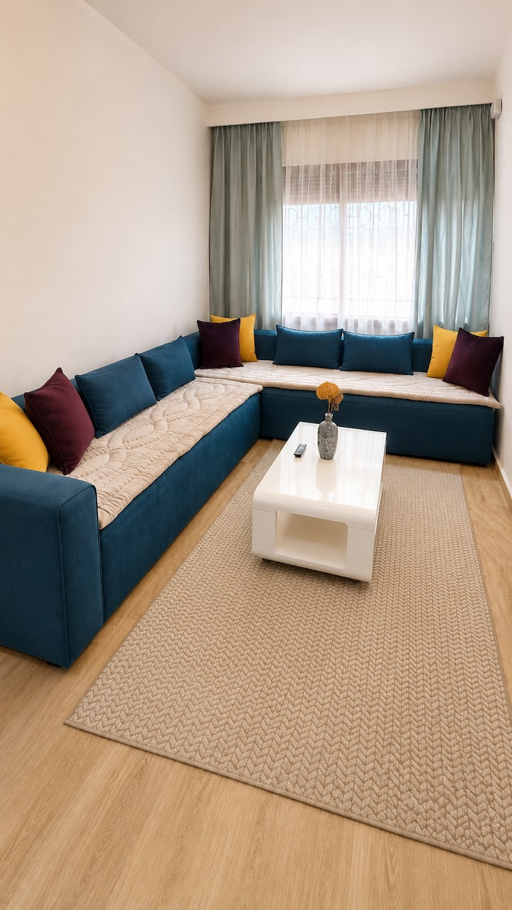 Appart Moderne · Balcon · Parking · 10min Médina - Rabat
